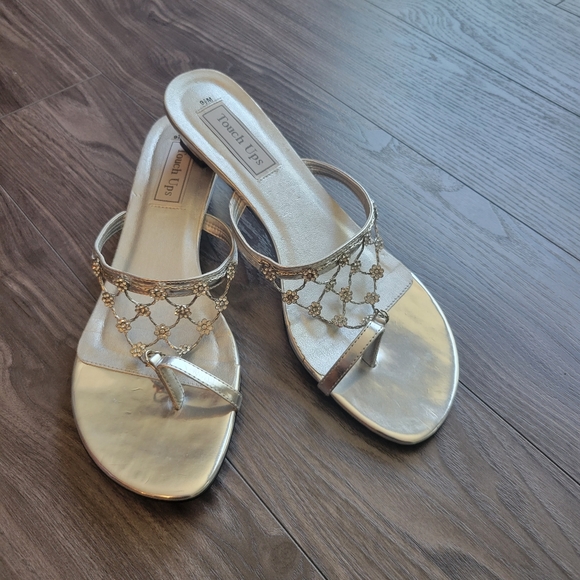 Shoes | Silver Rhinestone Sandals | Poshmark